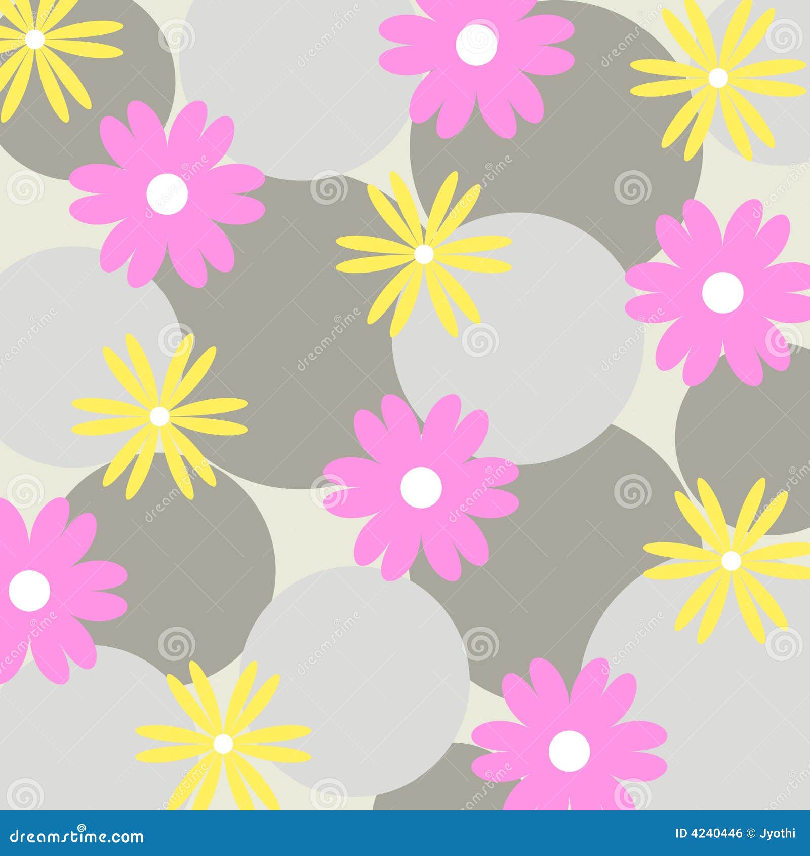 Funky flowers - Vector stock vector. Illustration of artistic - 4240446