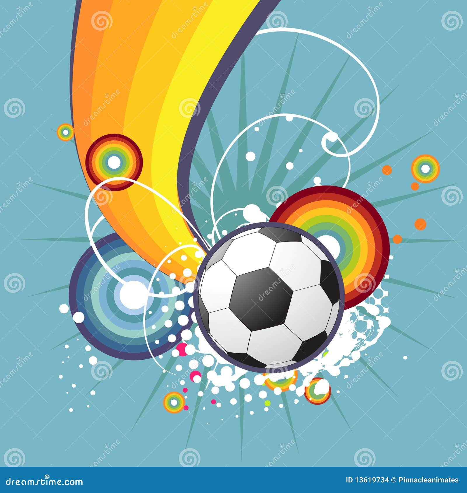 Funky football design stock vector. Illustration of design - 13619734