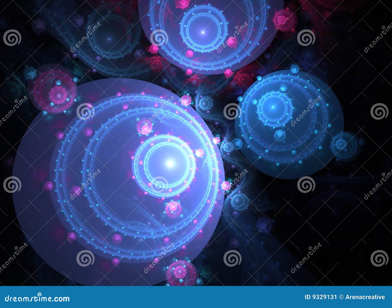 Funky Fractal Orbs stock illustration. Illustration of black - 9329131