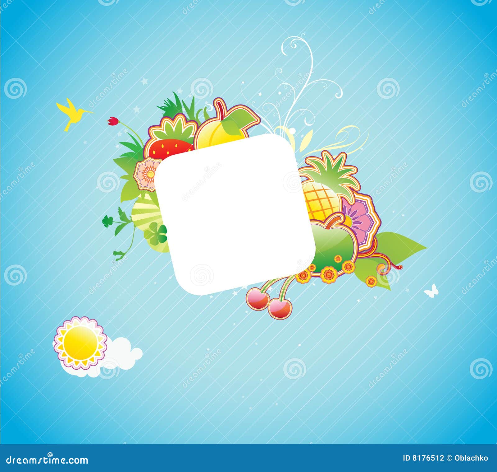 Funky frame stock vector. Illustration of background, colored - 8176512