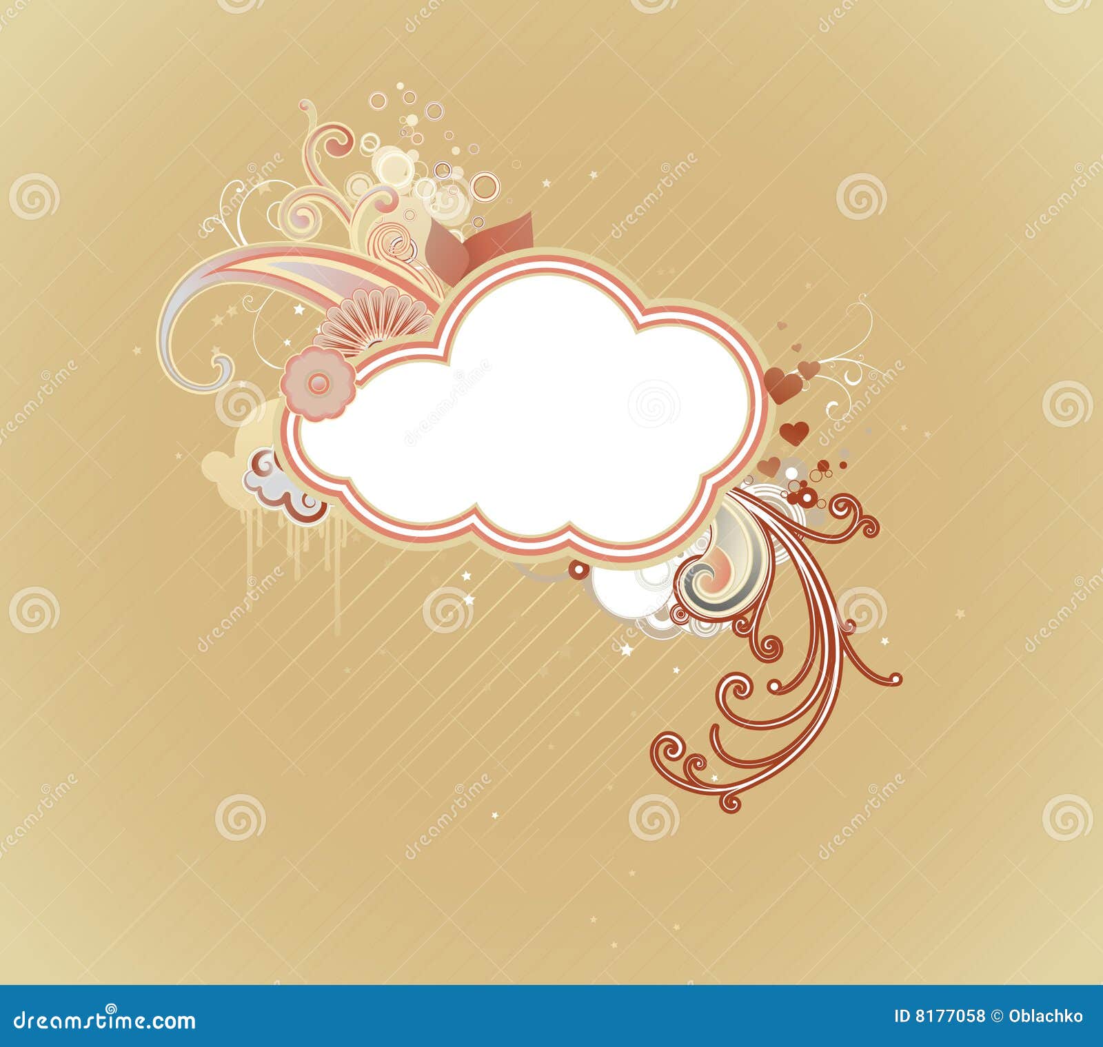 Funky frame stock vector. Illustration of shape, petal - 8177058