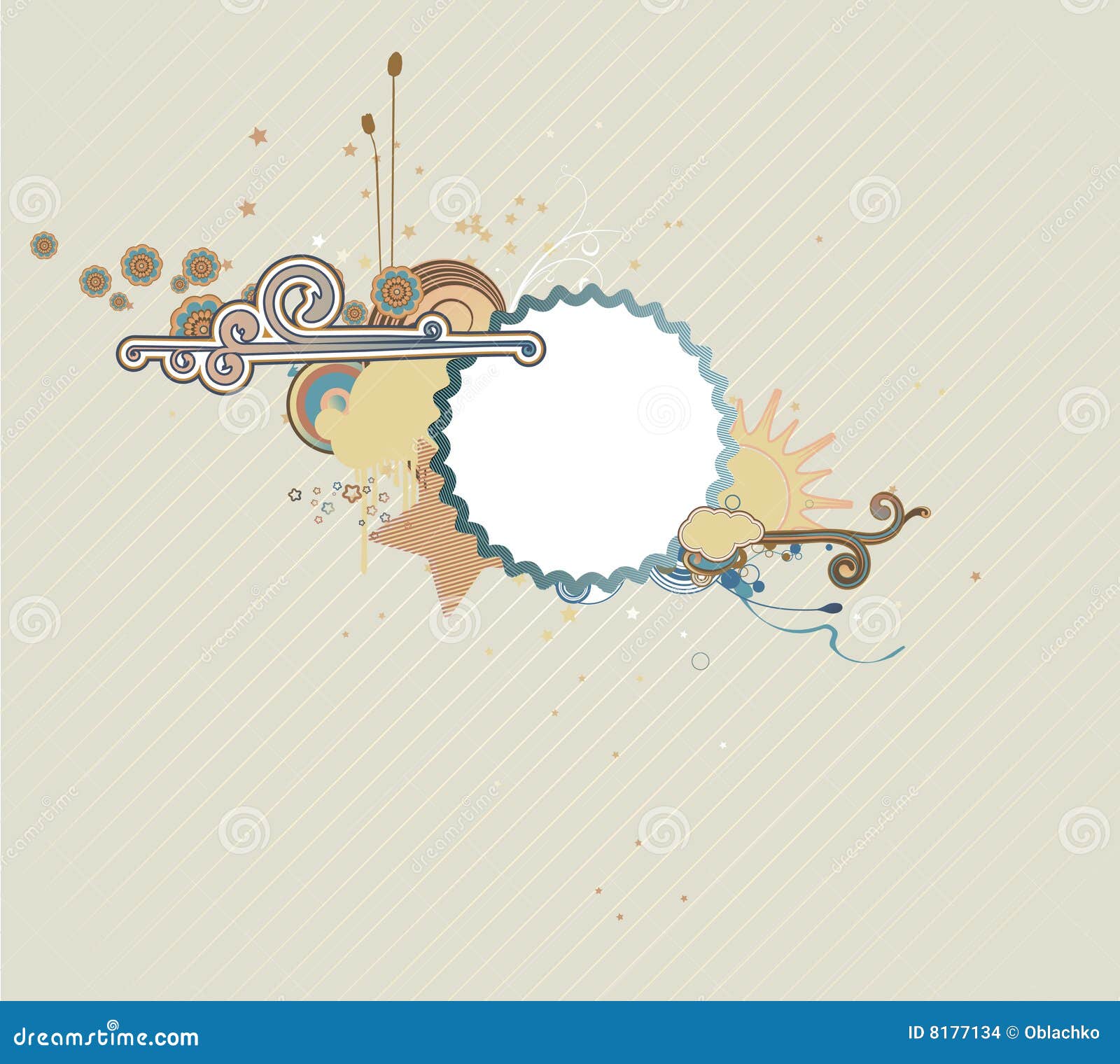 Funky frame stock vector. Illustration of funky, nature - 8177134