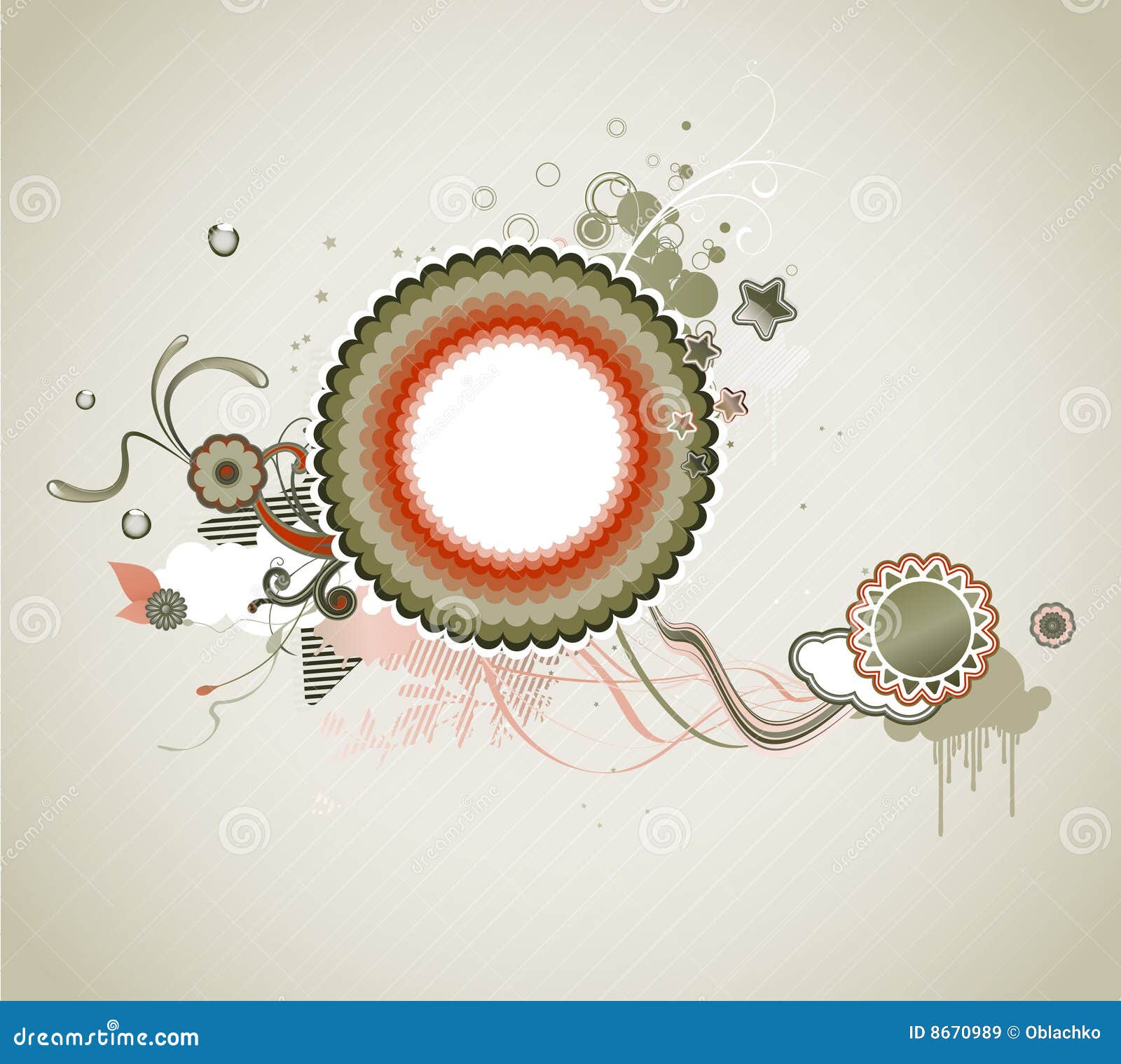 Funky frame stock vector. Illustration of funky, filigree - 8670989