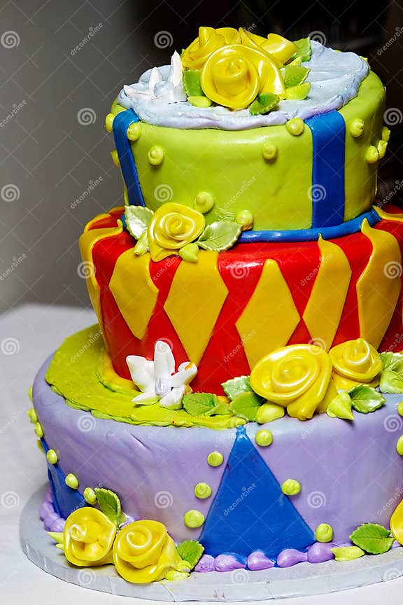 Funky and fun wedding cake stock image. Image of white - 24025023