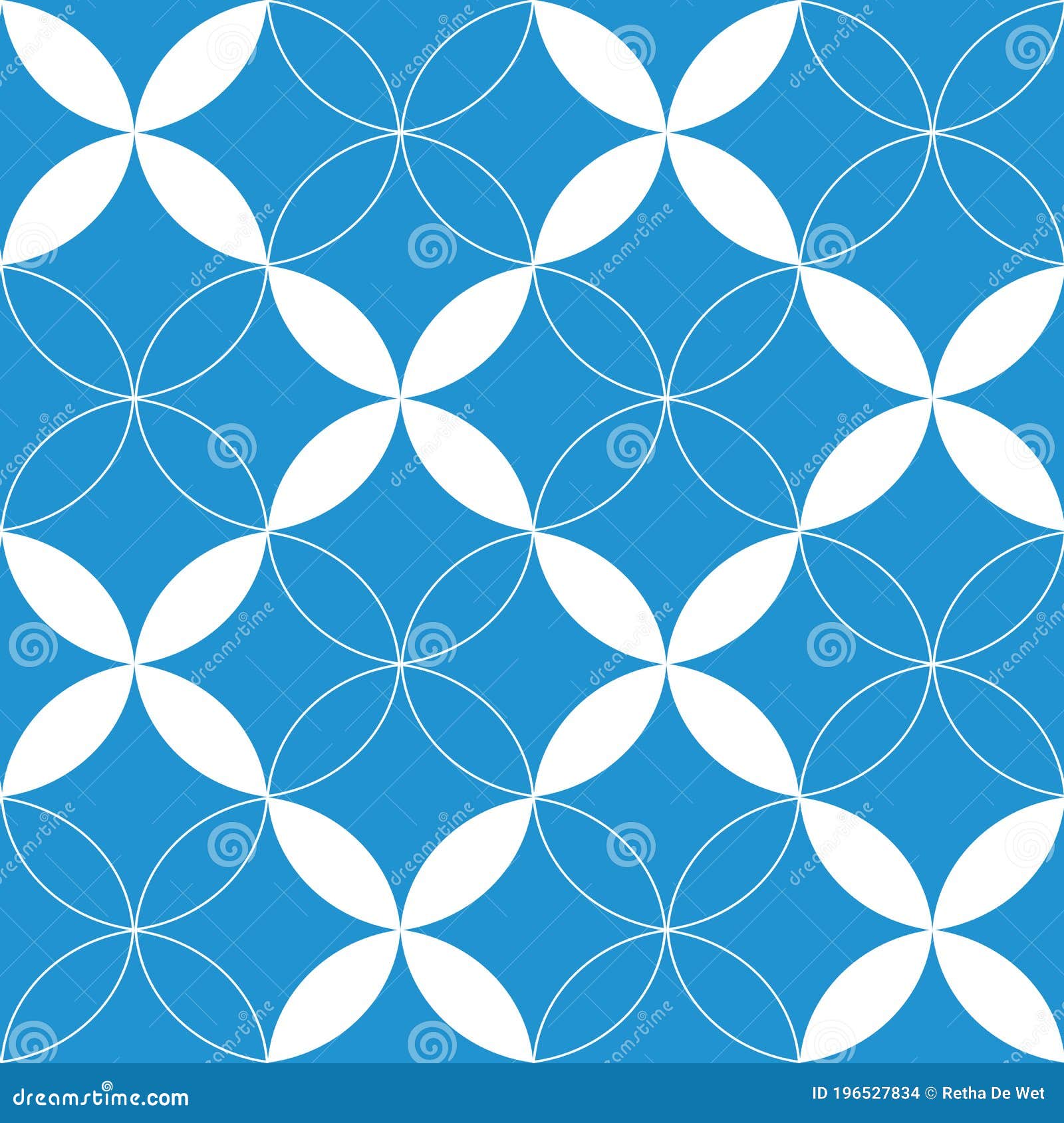 Funky Geometrical Oval Seamless Repeat Pattern Stock Vector ...