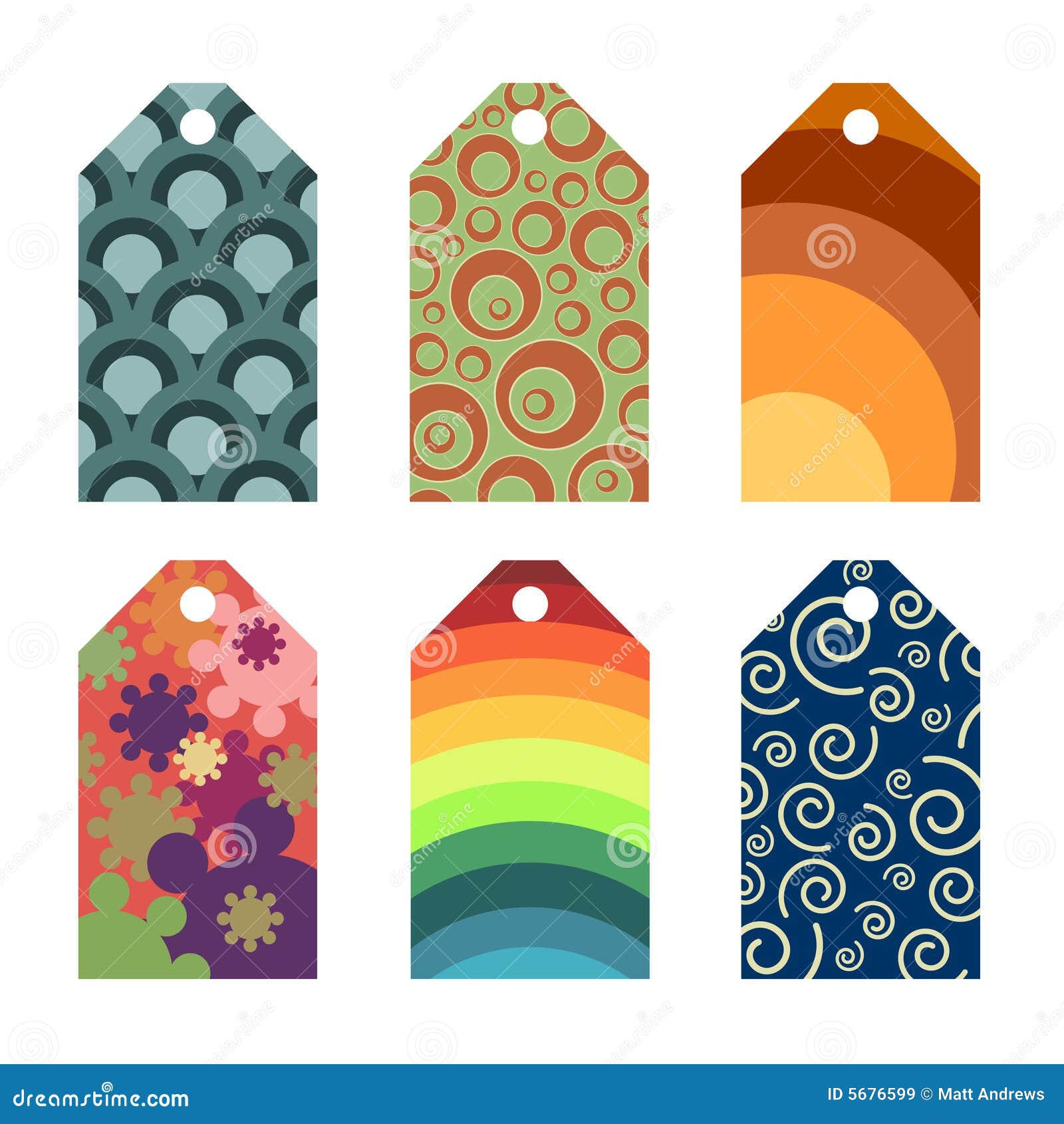 Funky gift tags stock vector. Illustration of symbol, present - 5676599