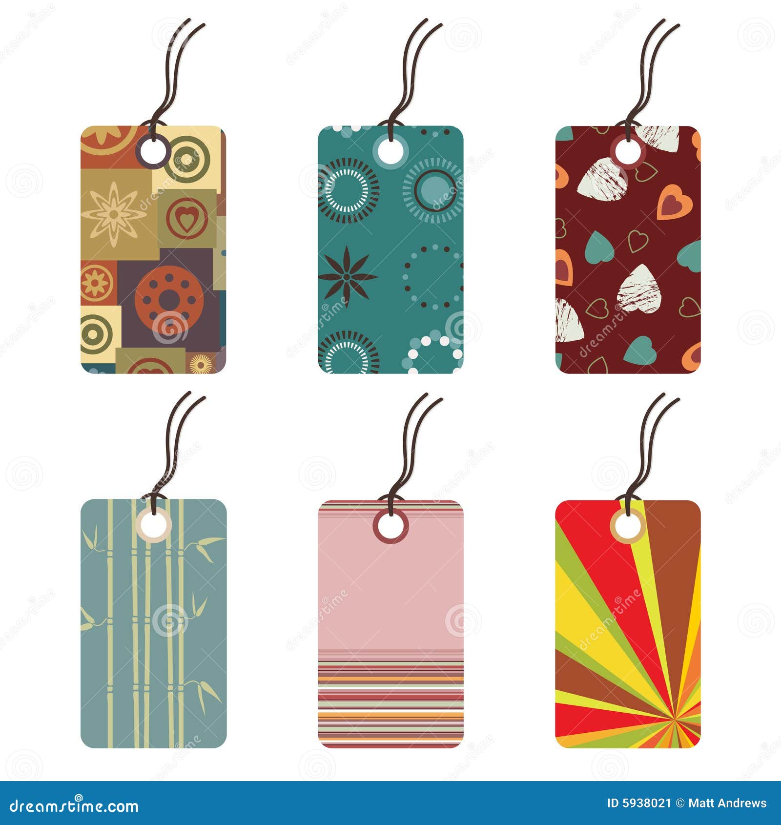 Funky gift tags stock vector. Illustration of shape, stripe - 5938021