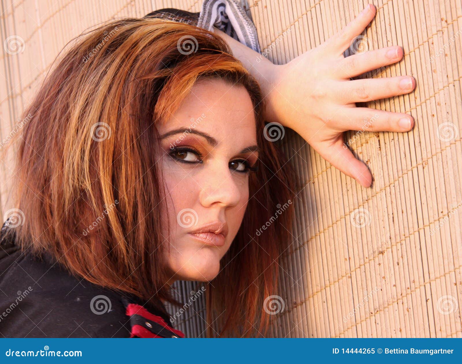 Funky girl stock image. Image of girl, head, modern, portrait - 14444265