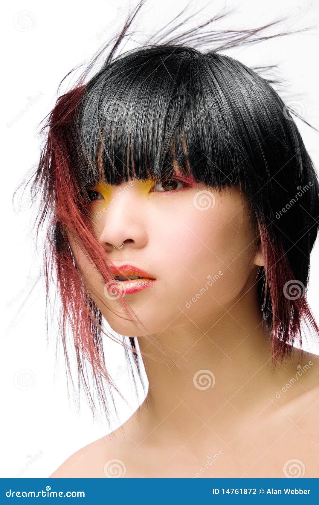 Funky hair stock photo. Image of color, soft, hair, face - 14761872