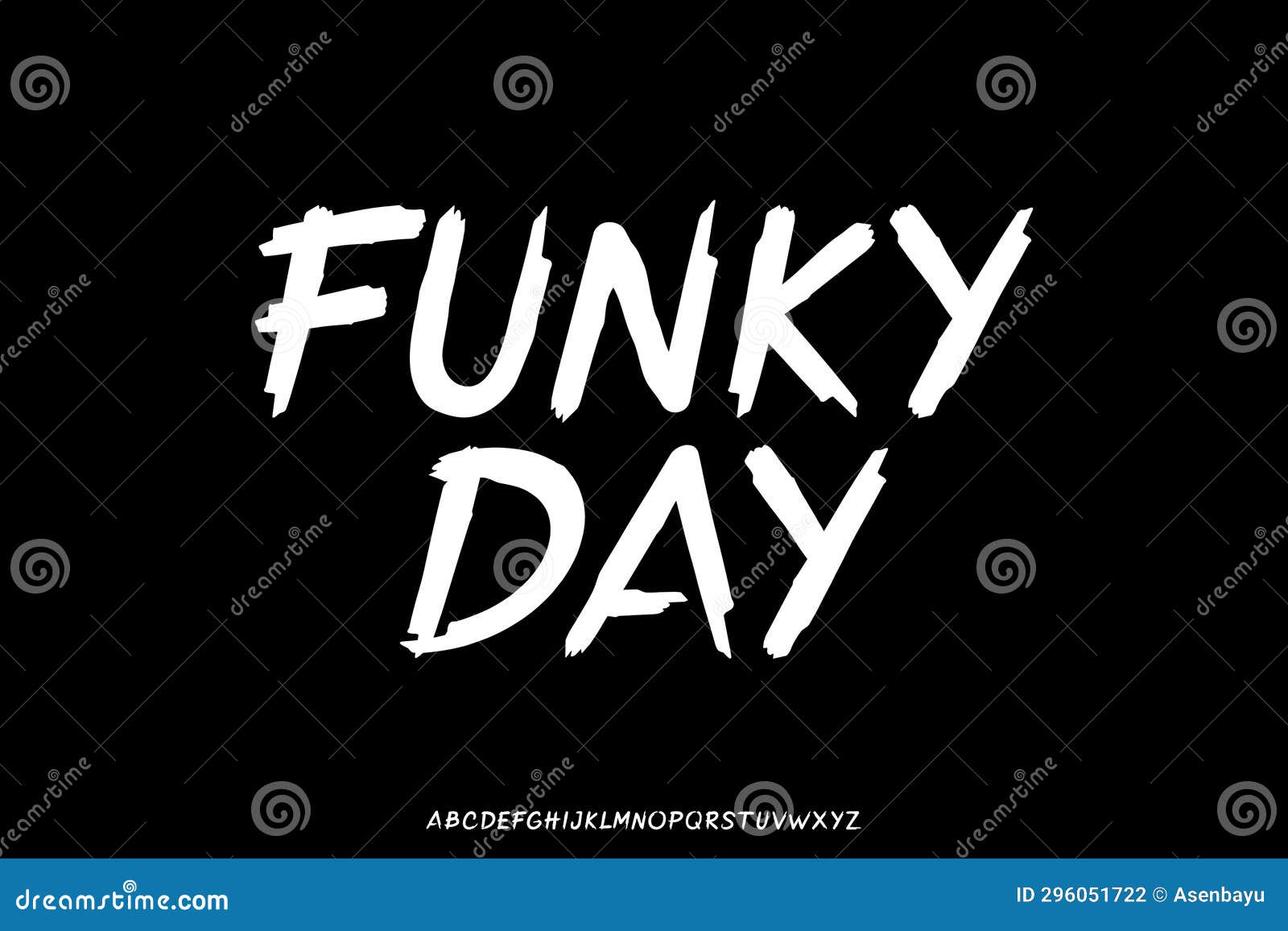 Funky Handwriting Alphabet Retro Style Display Font Vector. Young Brush ...