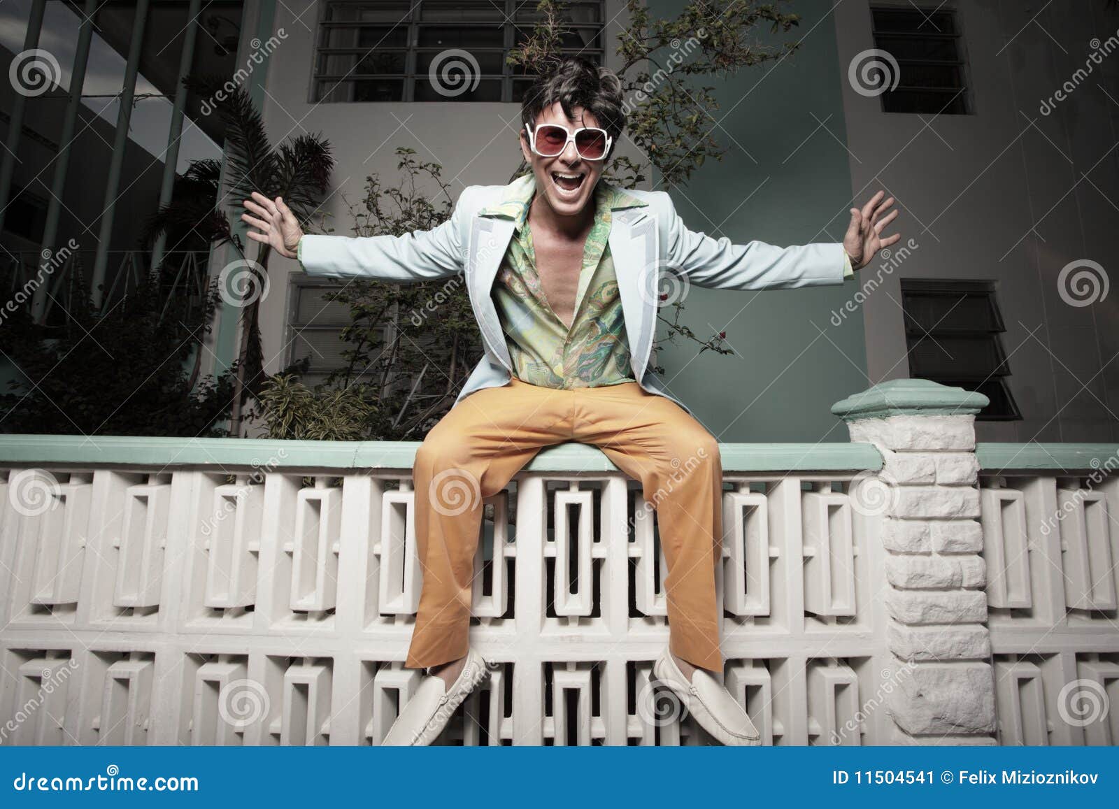 Funky happy man stock image. Image of flamboyant, happy - 11504541