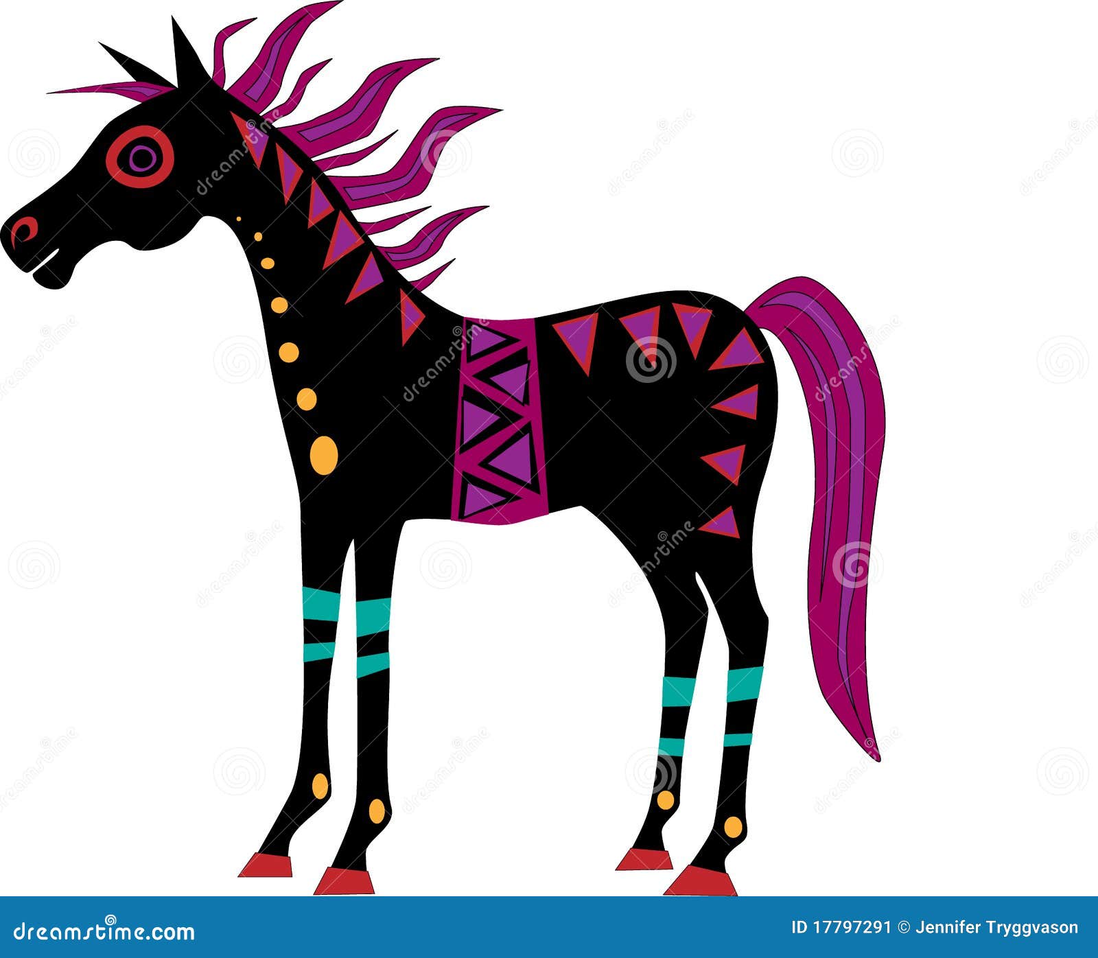 Funky Horse stock vector. Illustration of design, horse - 17797291