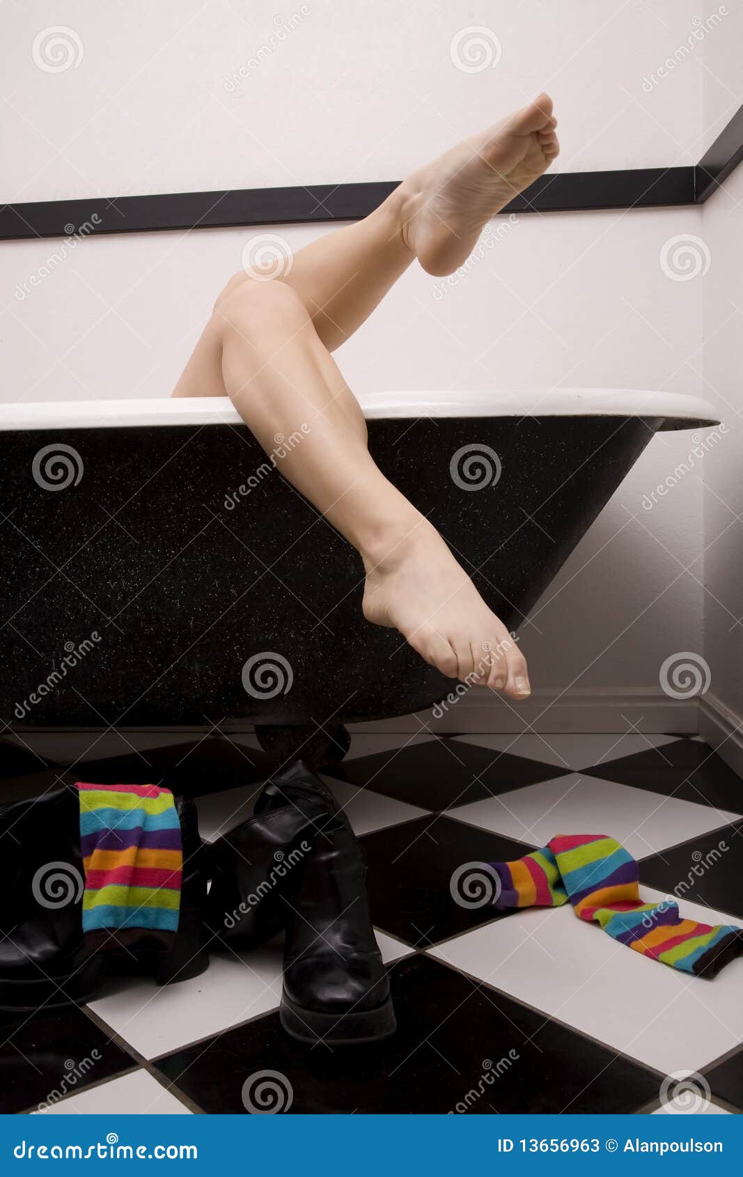Funky legs tub stock image. Image of serenity, relax - 13656963