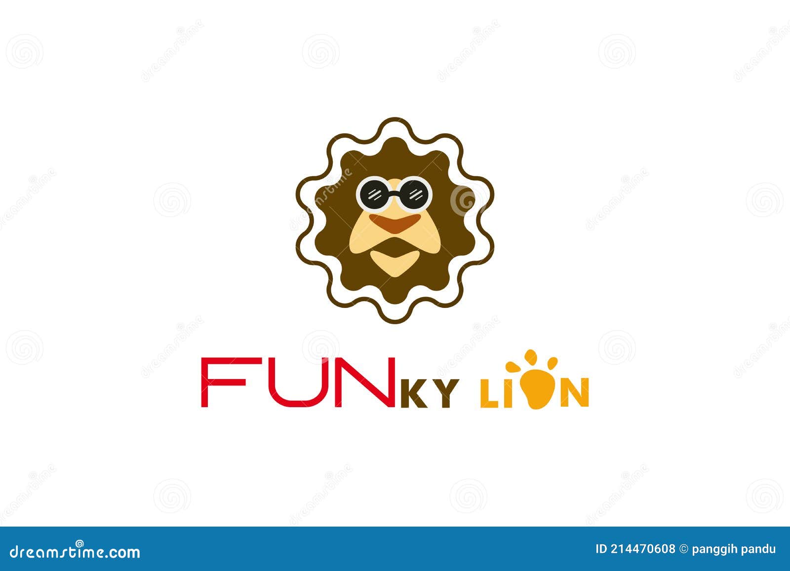 Funky lion logo vector stock illustration. Illustration of logo - 214470608
