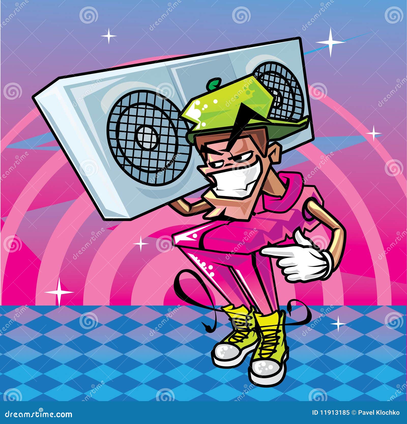 Funky man stock vector. Illustration of decoration, nightlife - 11913185