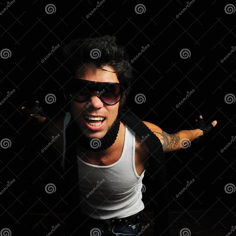 Funky man stock photo. Image of accessories, cool, fresh - 8969406