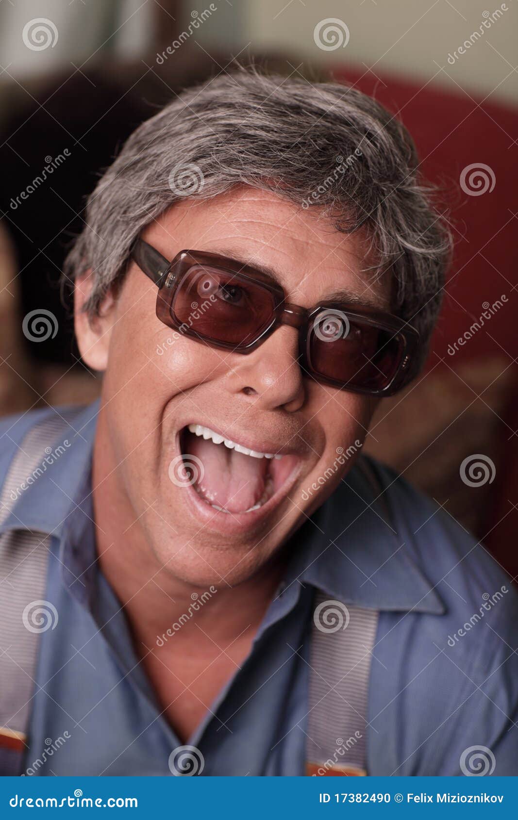 Funky man laughing stock photo. Image of laughing, head - 17382490