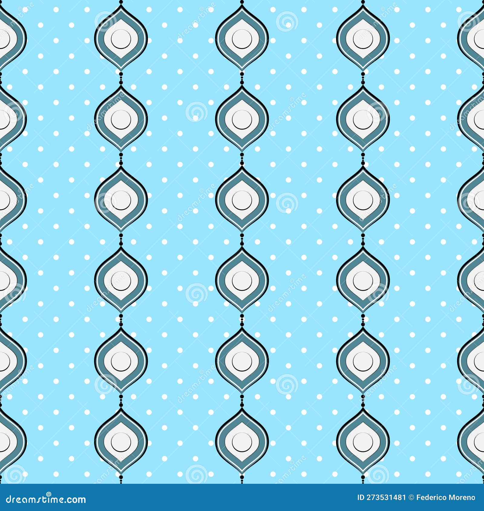 Funky Modern Style Wallpaper. Pastel Colors Seventies Nostalgic ...