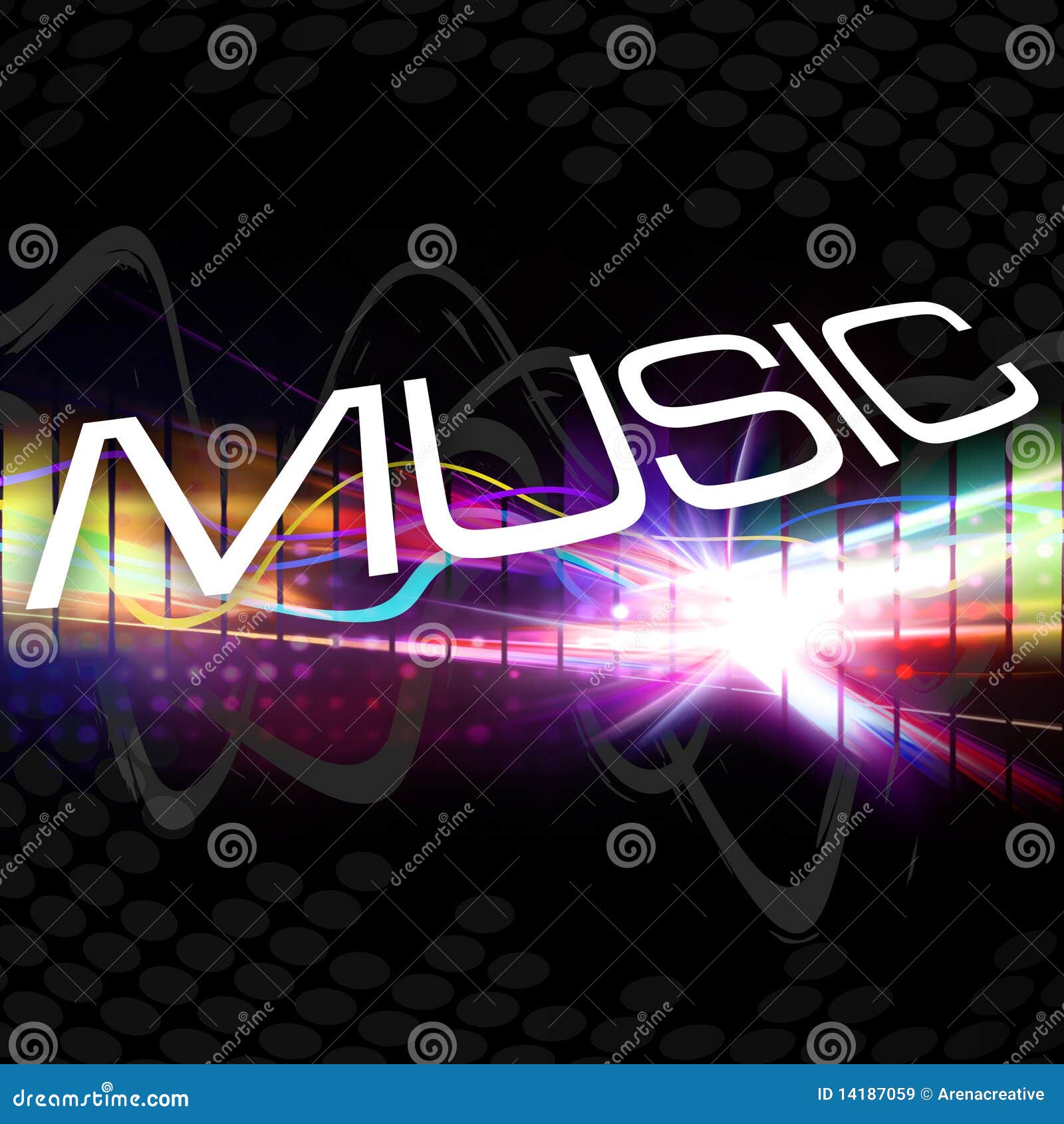 Funky Music Montage stock illustration. Illustration of blue - 14187059