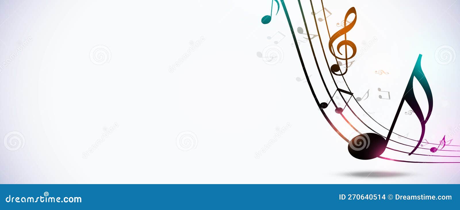 Funky Music Notes Party Banner Stock Illustration - Illustration of ...