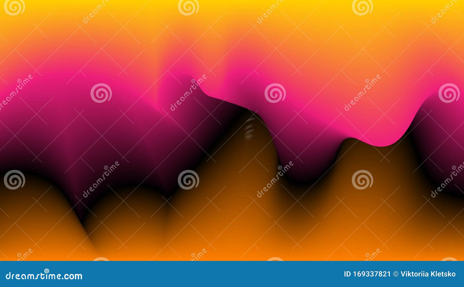Funky Neon Blend Vector Background. Trendy Colorful Vibrant Horizontal ...