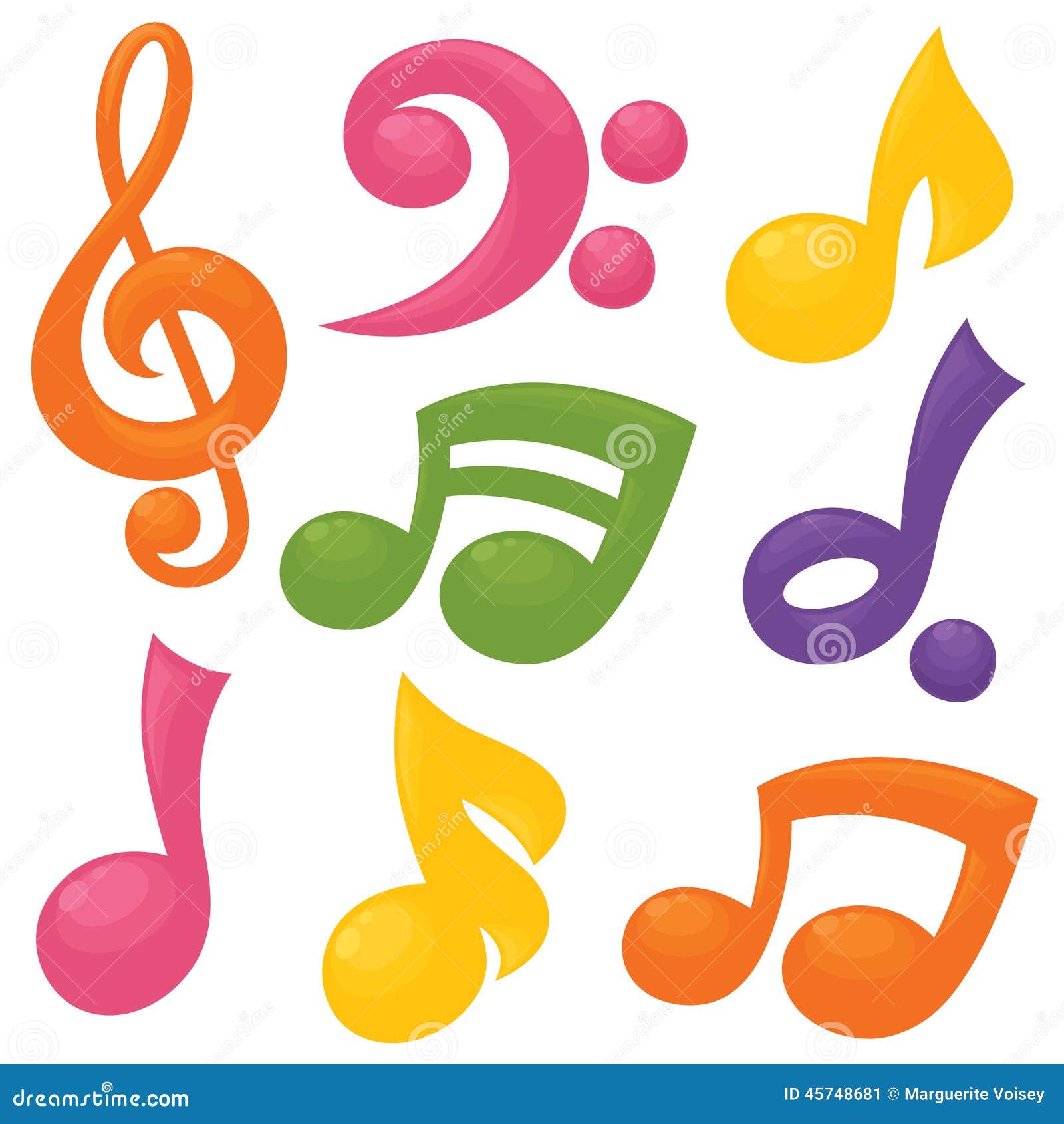 Funky Notes stock vector. Illustration of semi, crotchet - 45748681