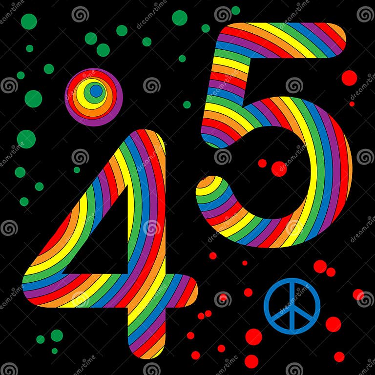 Funky Number Series: 4 & 5 Stock Vector - Illustration of clipart ...