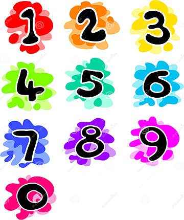 Funky Numbers stock illustration. Illustration of isolated - 167369