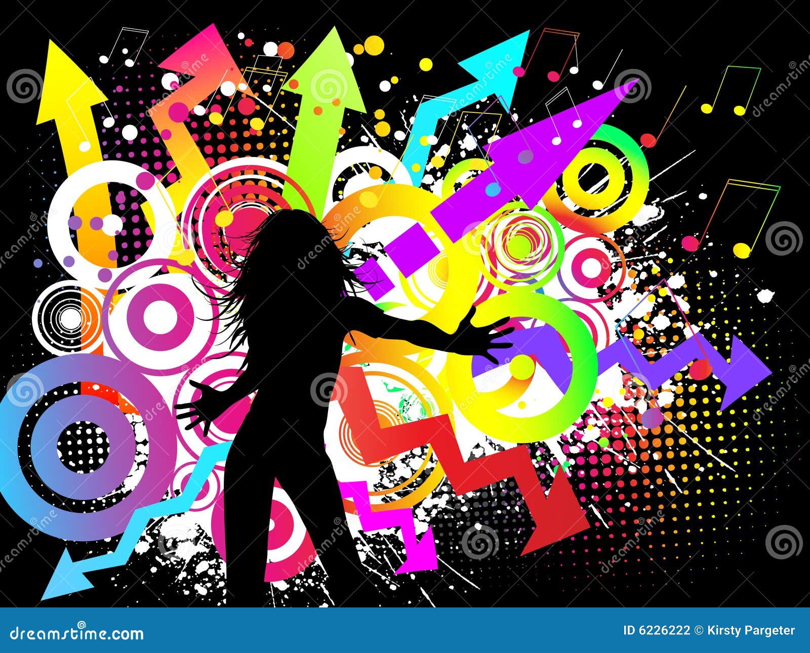 Funky party stock vector. Illustration of vector, pose - 6226222