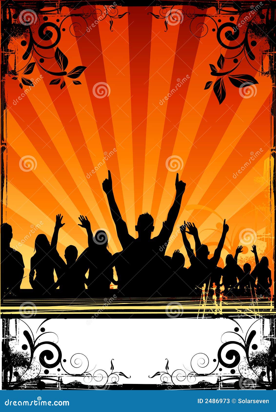Funky Party Crowd stock illustration. Illustration of concert - 2486973