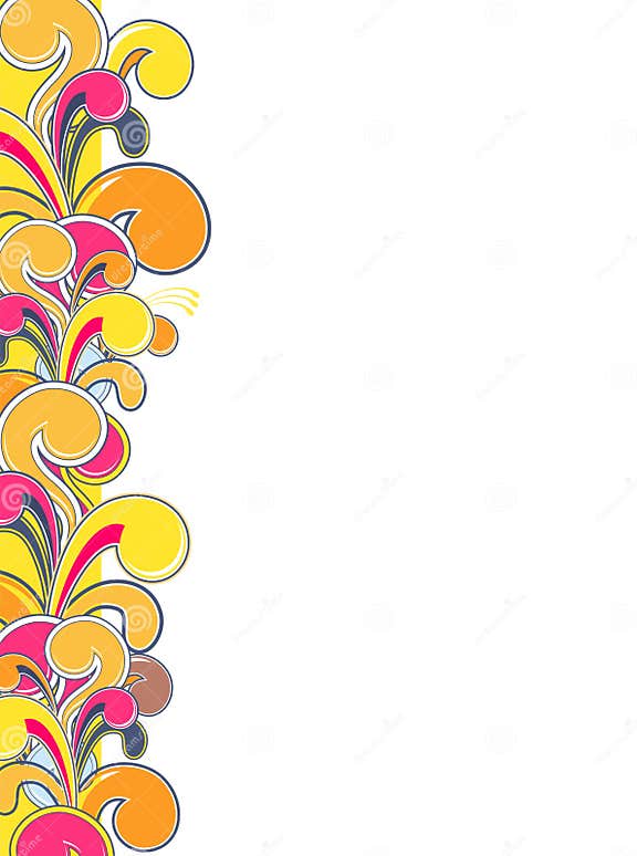 Funky pop border stock vector. Illustration of scroll - 10075353