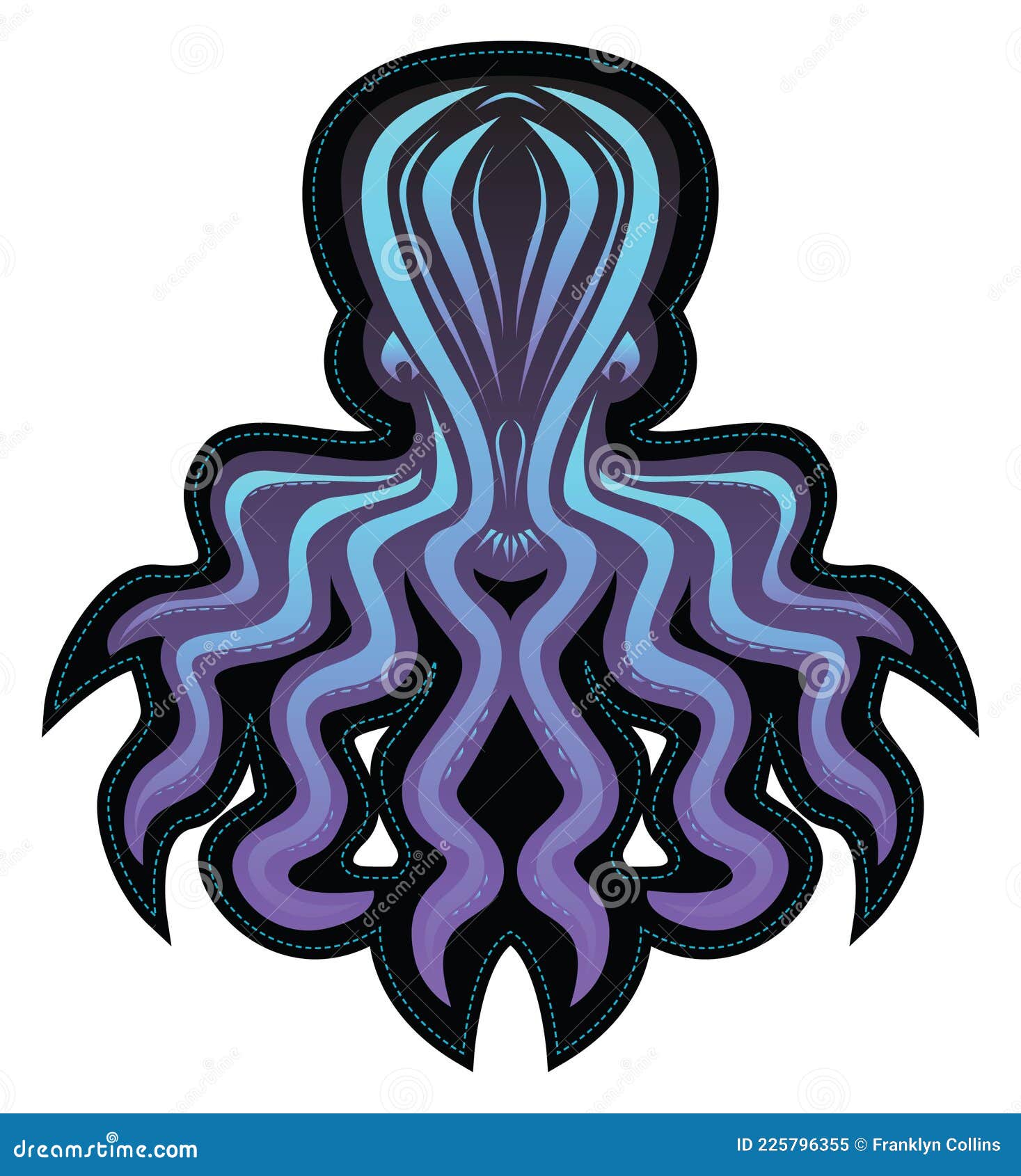Abstract Octopus Seamless Texture Vector Illustration | CartoonDealer ...