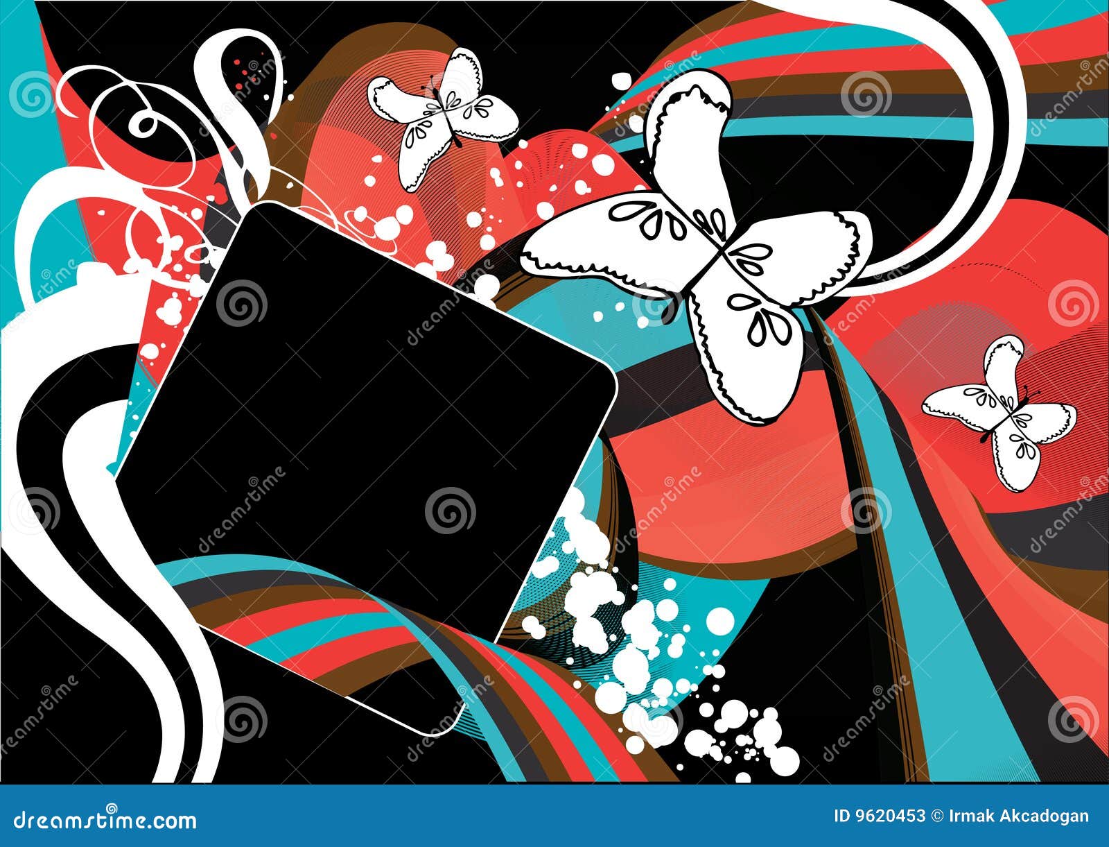 Funky Red and Blue Retro Graphic Stock Vector - Illustration of ...
