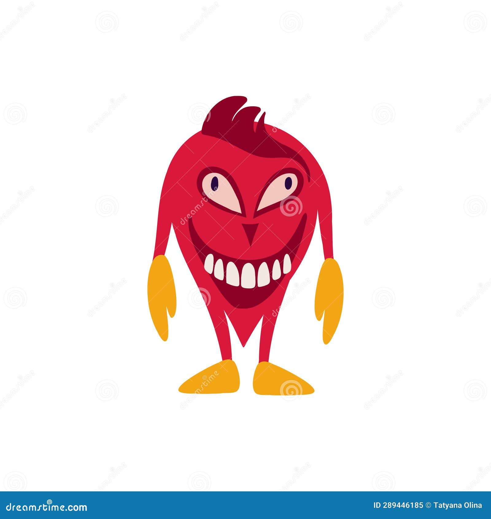 Funky Character with an Smile Muzzle, an Illustration in a Modern ...