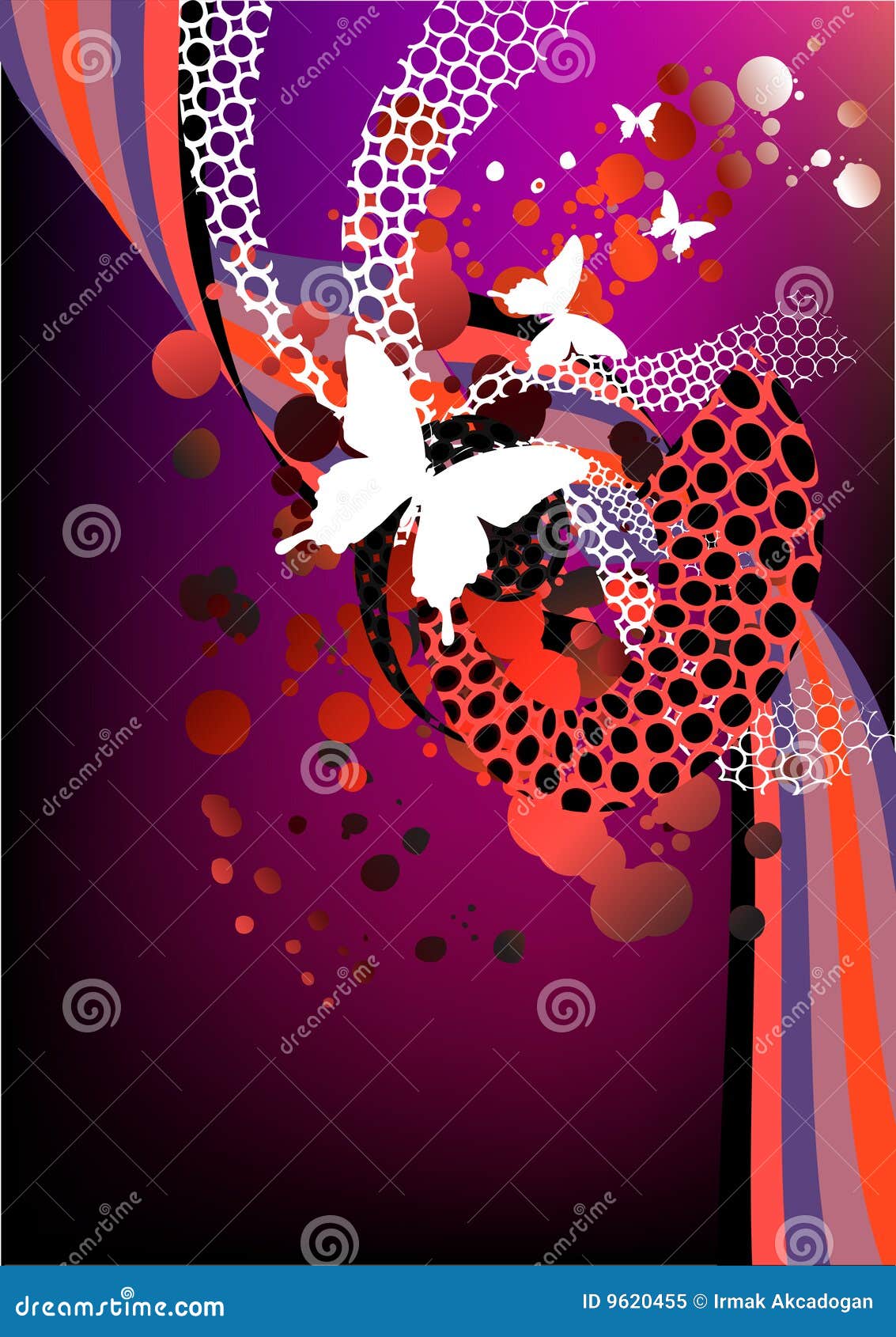 Funky Red and Purple Retro Graphic Stock Vector - Illustration of curly ...