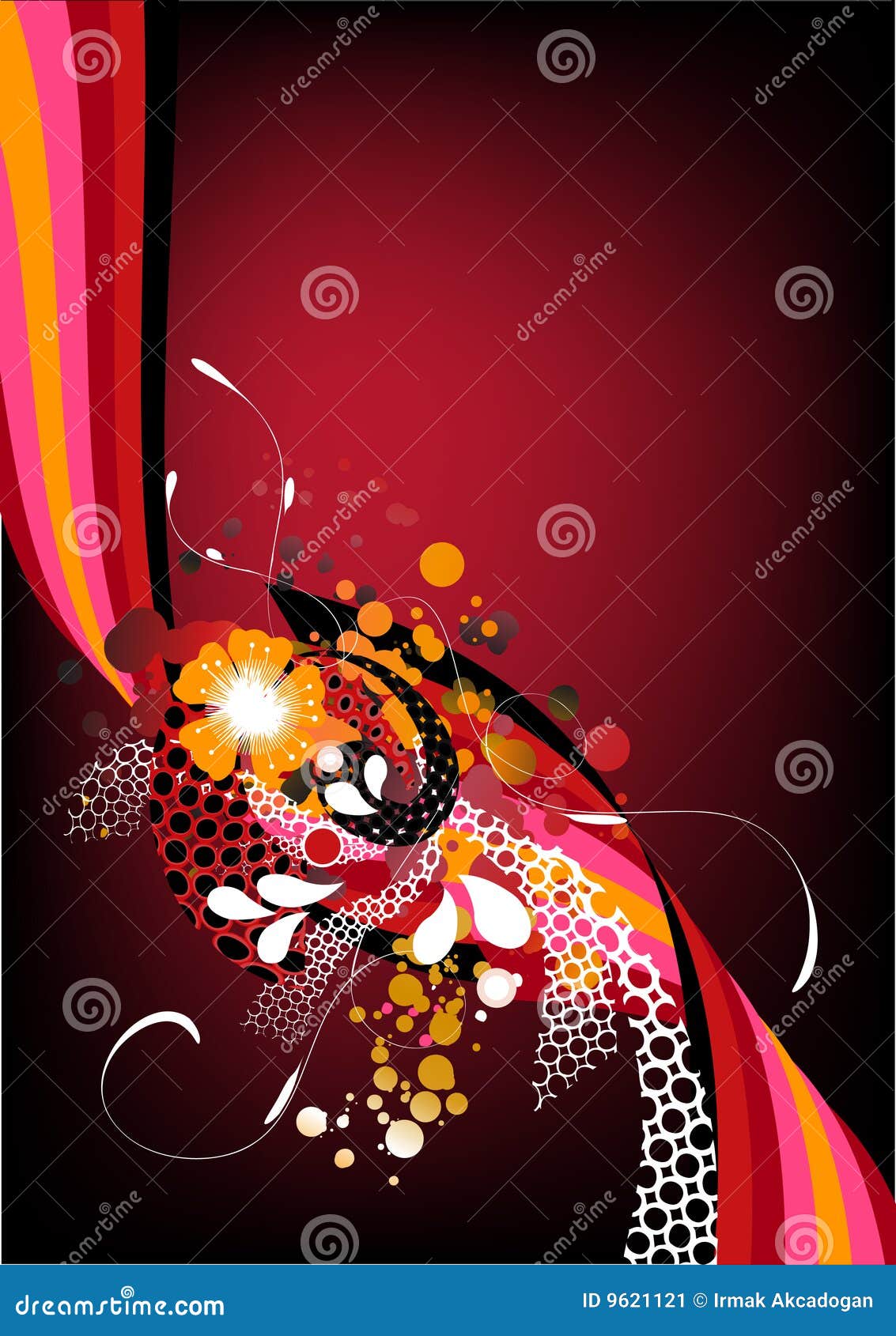Funky red retro graphic stock vector. Illustration of abstractly - 9621121