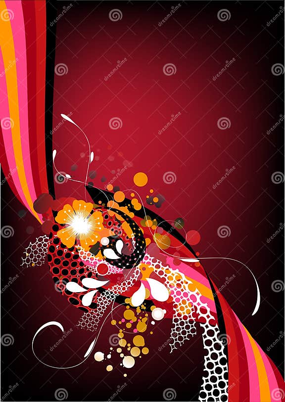 Funky red retro graphic stock vector. Illustration of abstractly - 9621121