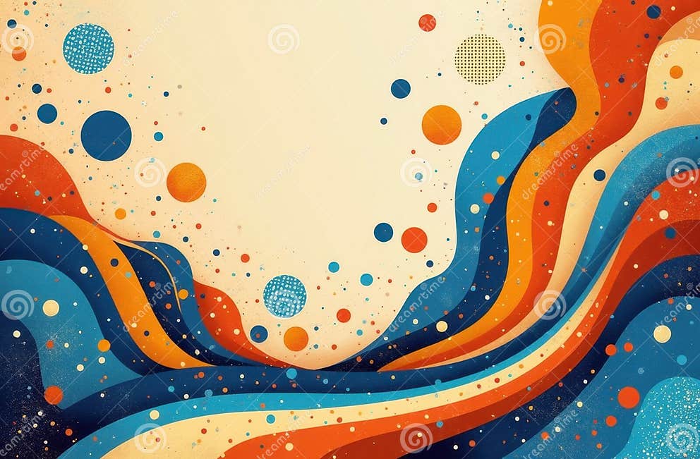 Funky Retro Abstract Bubble and Circle Design Background at 6-1-2025 ...