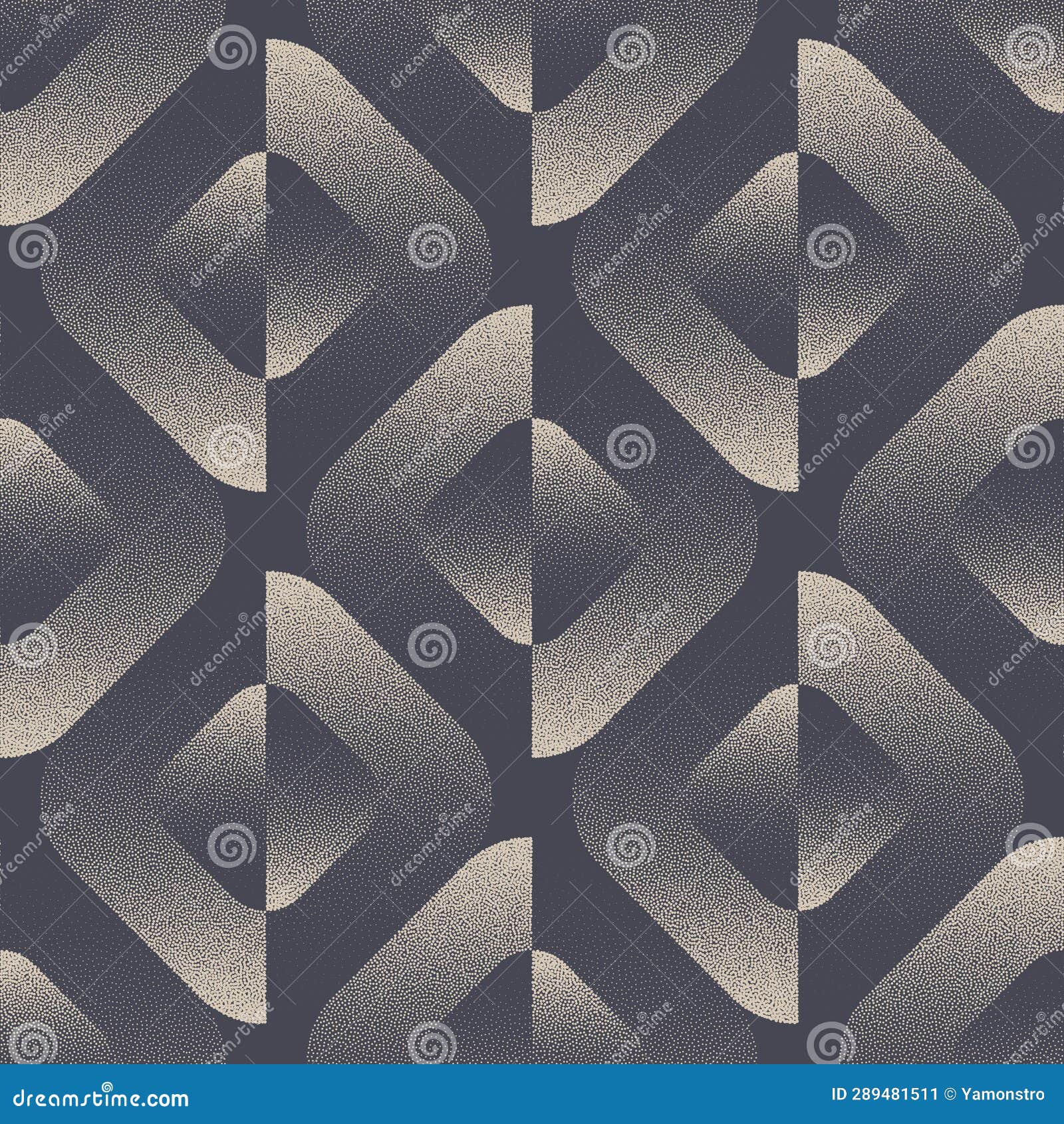 Funky Retro Style Seamless Pattern Vector Dotwork Stylish Abstract ...