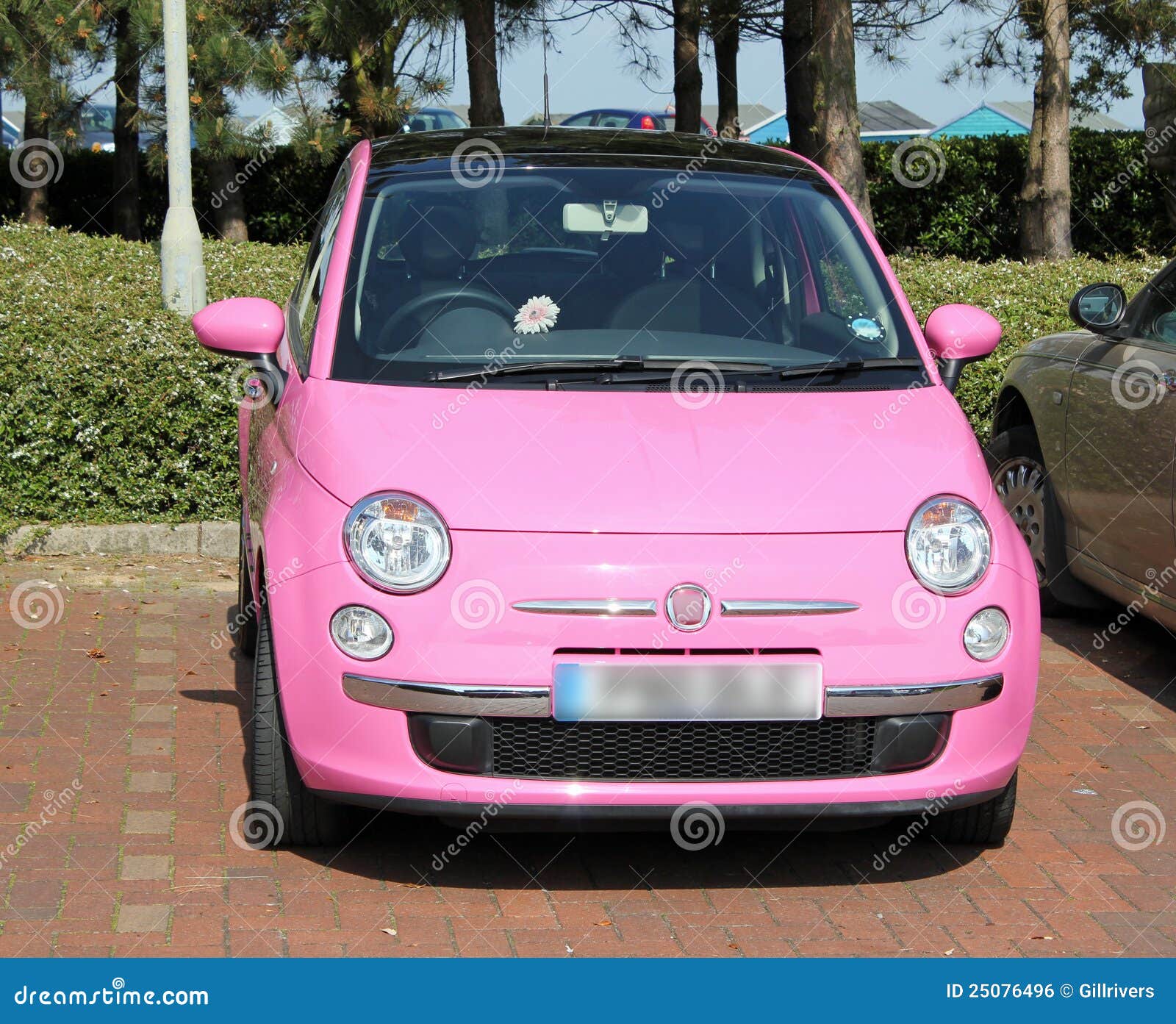 Funky Roze Moderne Auto stock foto. Image of modern, reizen - 25076496