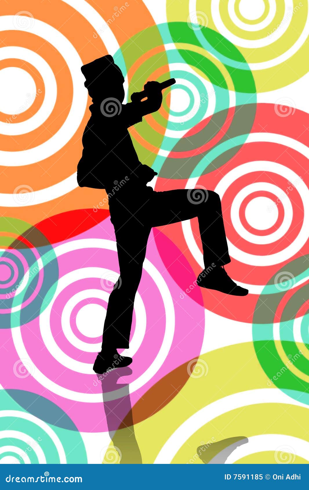 Funky Singer stock illustration. Illustration of karaoke - 7591185