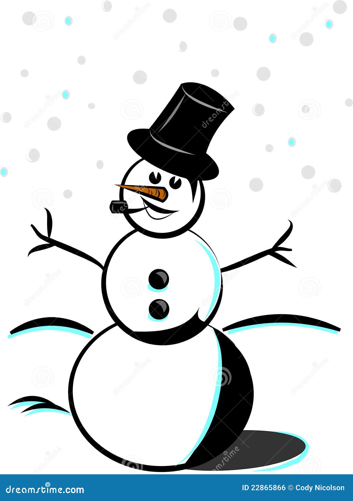 Funky snowman stock vector. Illustration of decorative - 22865866