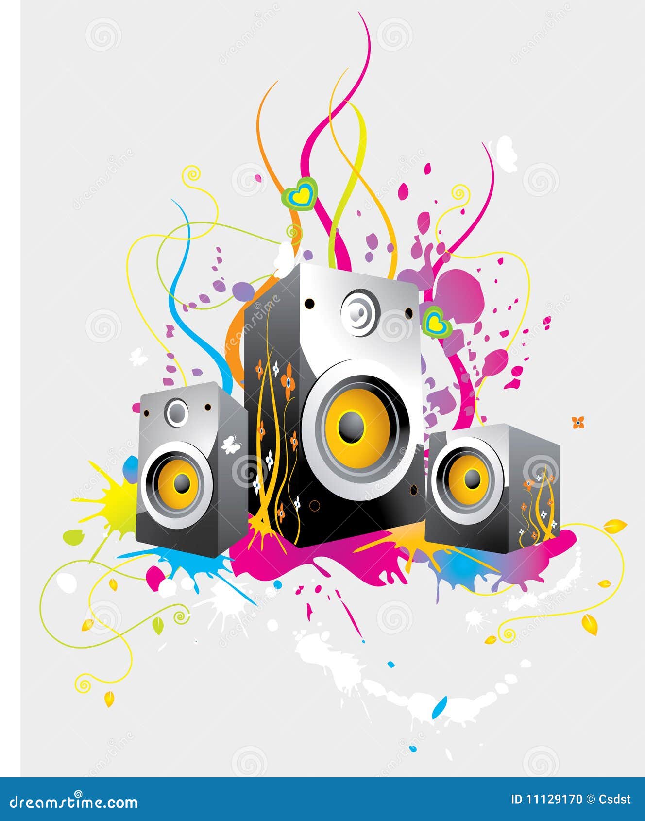Colorful Speakers Background