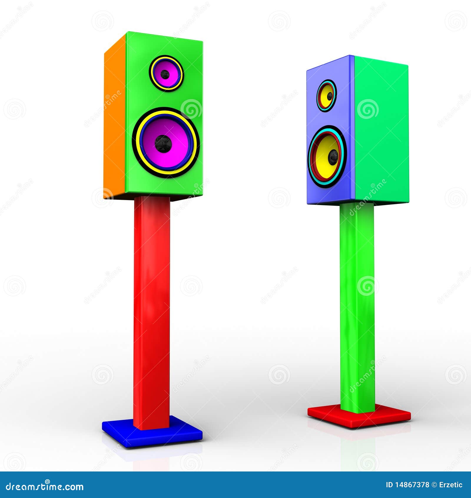 Colorful Speakers Black Background. Generative AI Royalty-Free Stock ...