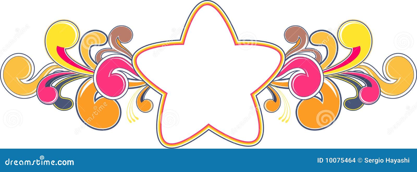 Funky star frame stock vector. Illustration of creative - 10075464