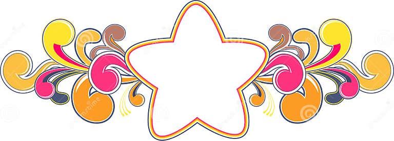 Funky star frame stock vector. Illustration of creative - 10075464