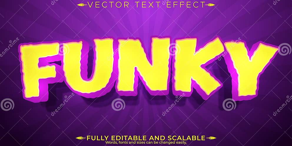 Funky Text Effect, Editable Groovy and Stylish Customizable Font Style ...