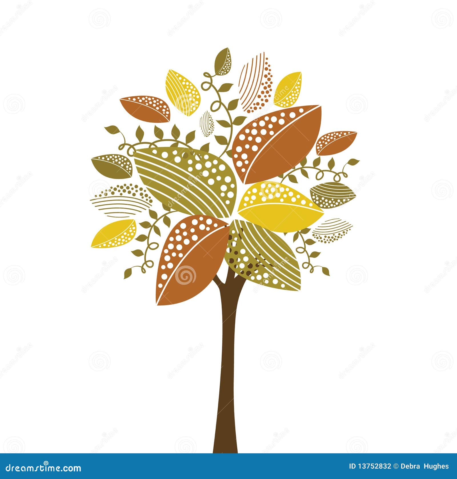 Funky Tree stock vector. Illustration of decorative, nature - 13752832