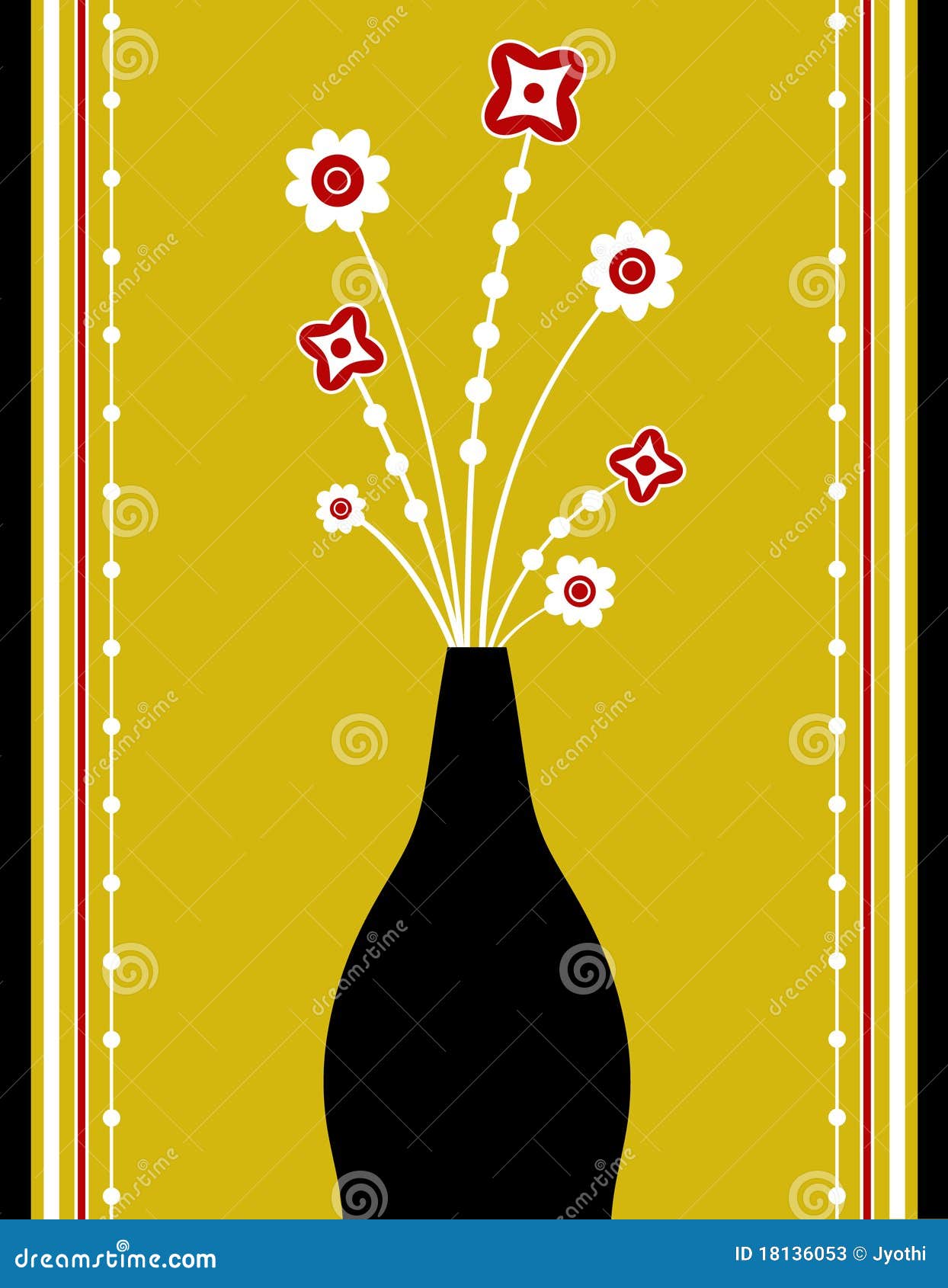 Funky vase stock illustration. Illustration of design - 18136053