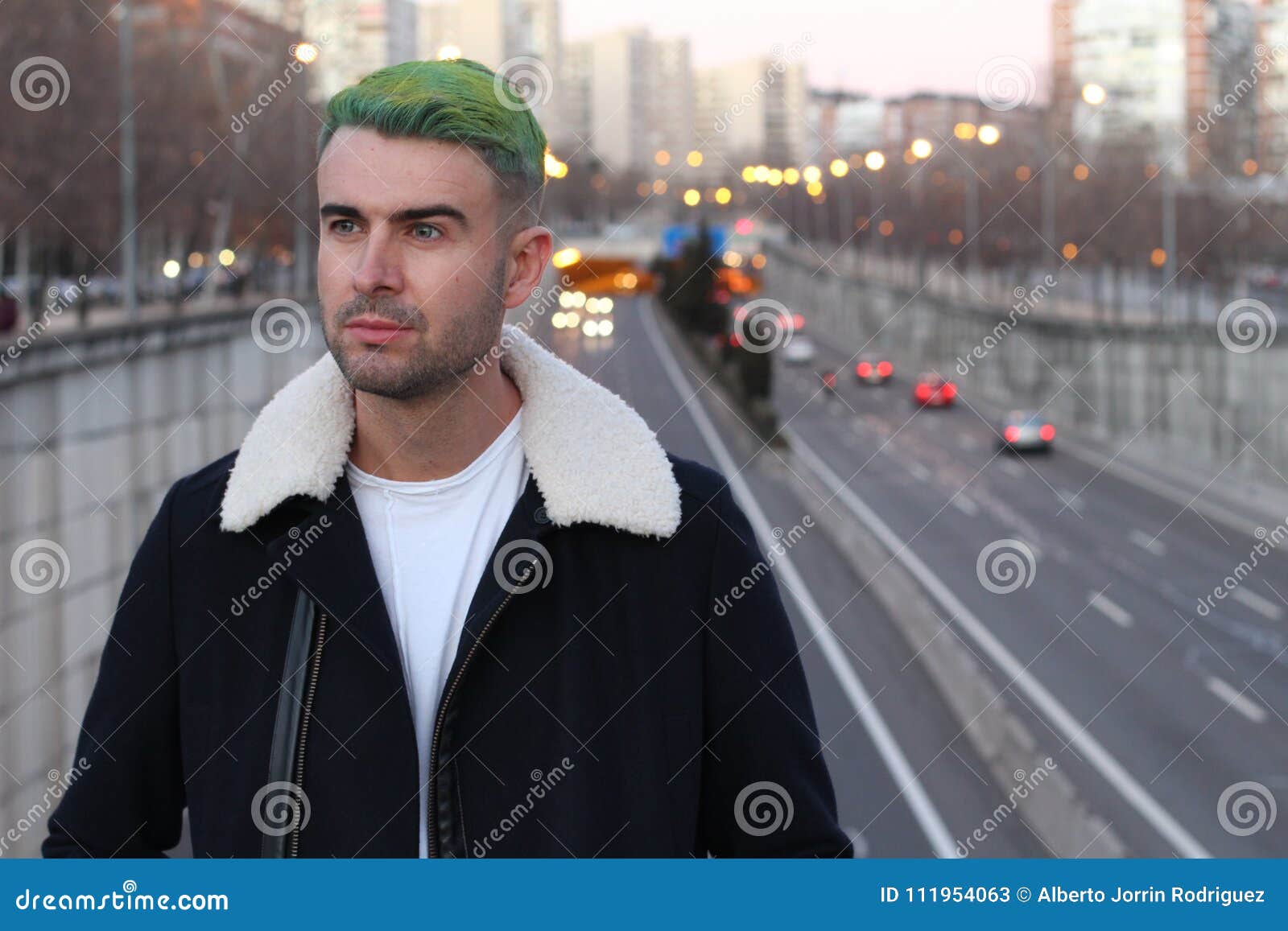 Funky Young Man with a Very Edgy Look Stock Image - Image of futurism ...